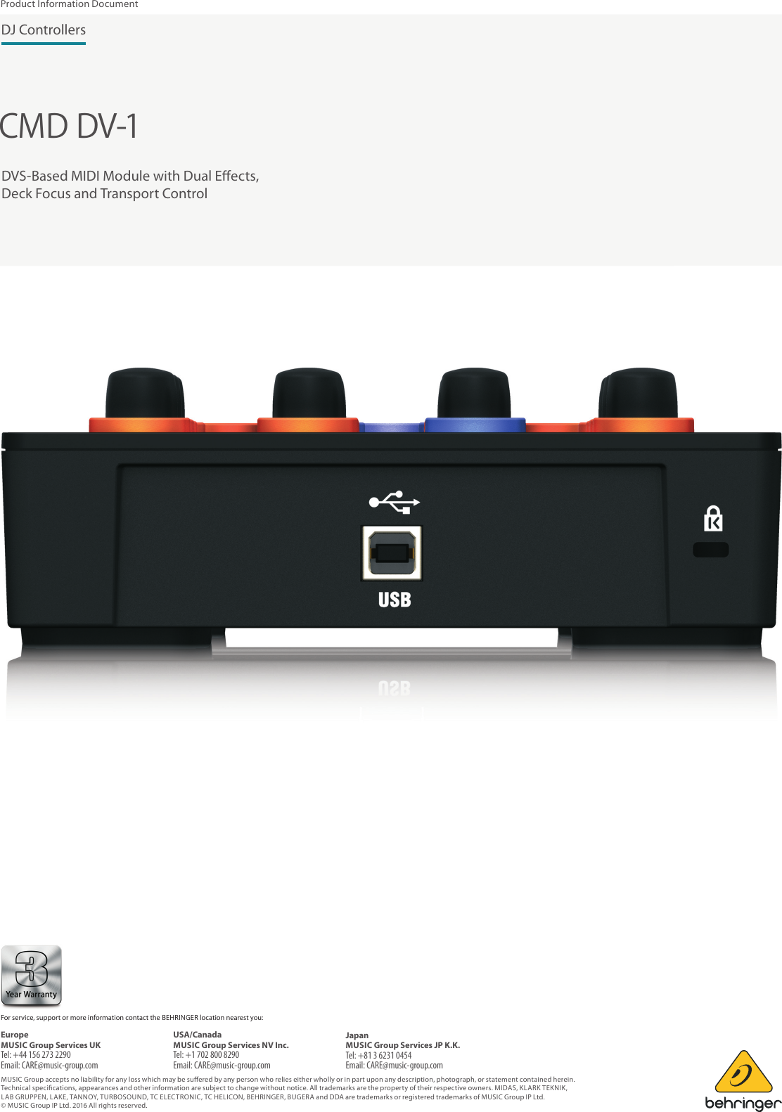 FEEL Prod Grap PH_Approval_P0AJG (CMD DV 1) PID_2016 02 16_Rev.1 Behringer CMD 1 Product ...