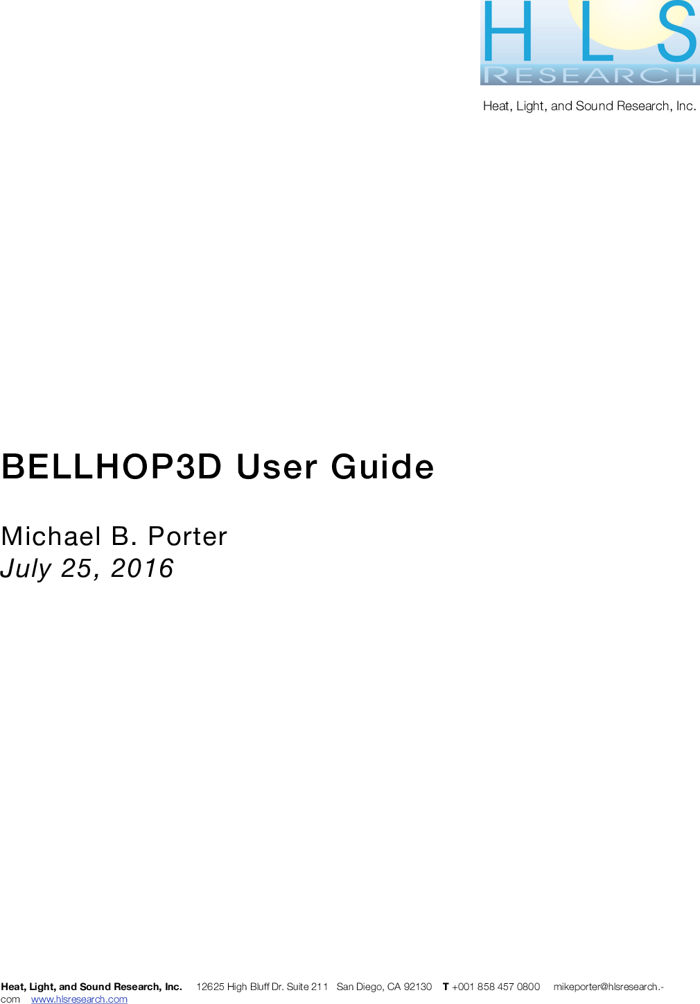 Bellhop3D User Guide 2016 7 25