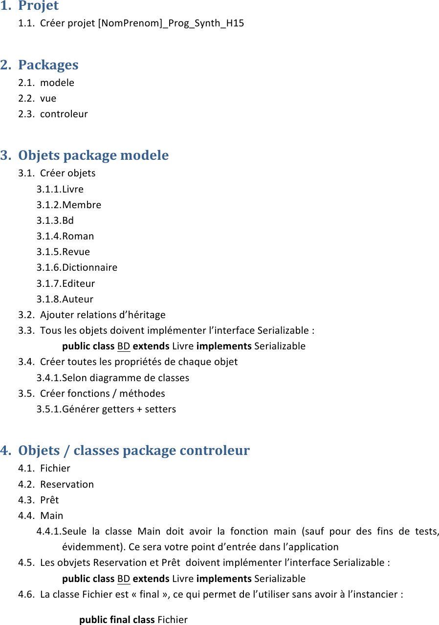 Bibliotheque Instructions Detaillees