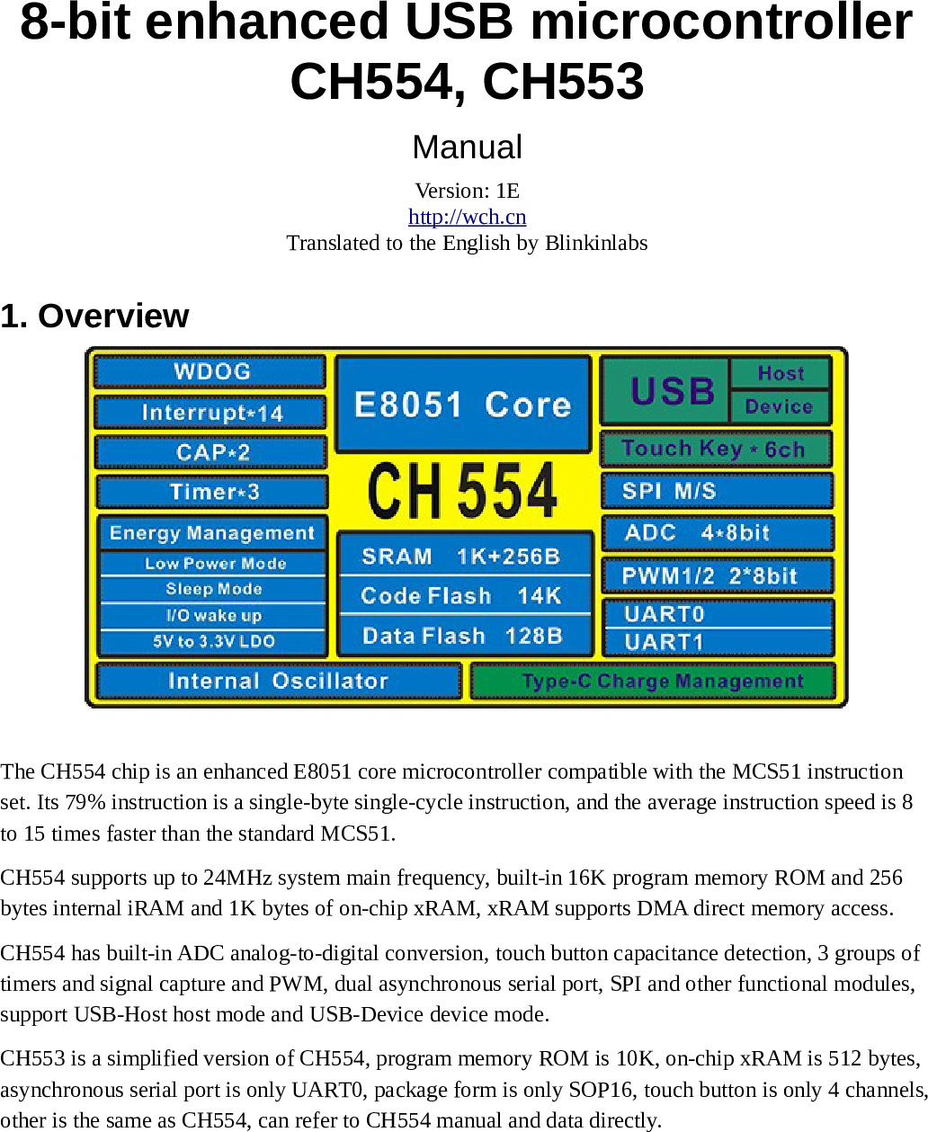 CH554 Manual English