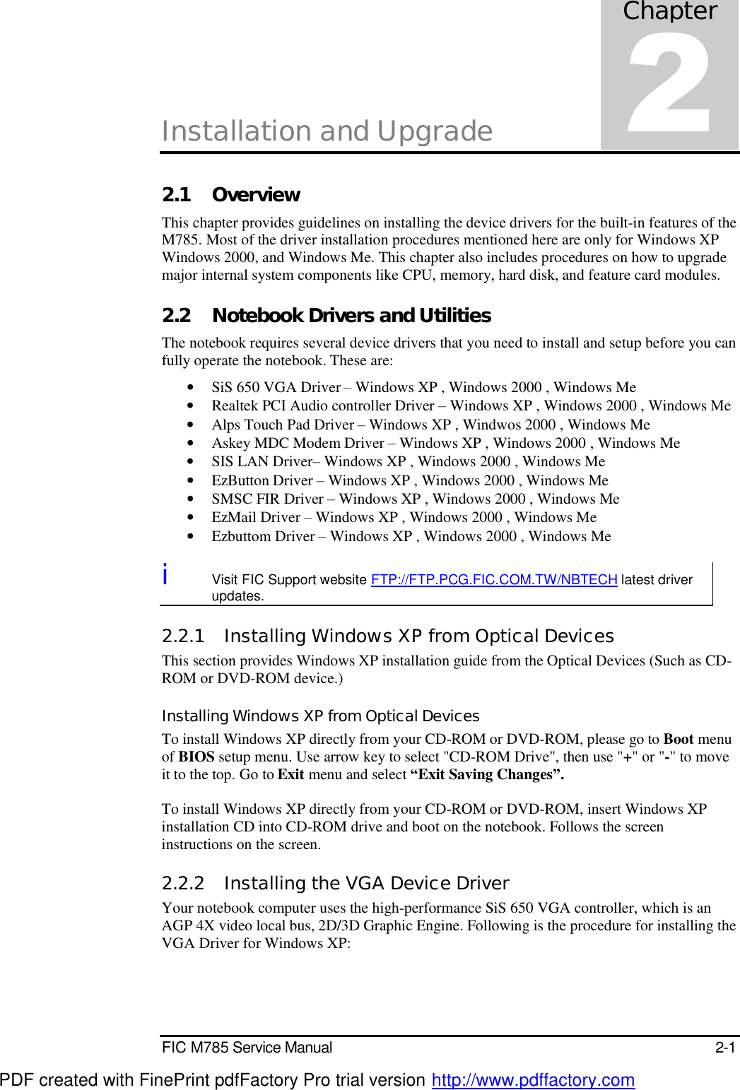 CHAP2 M785 Service Manual
