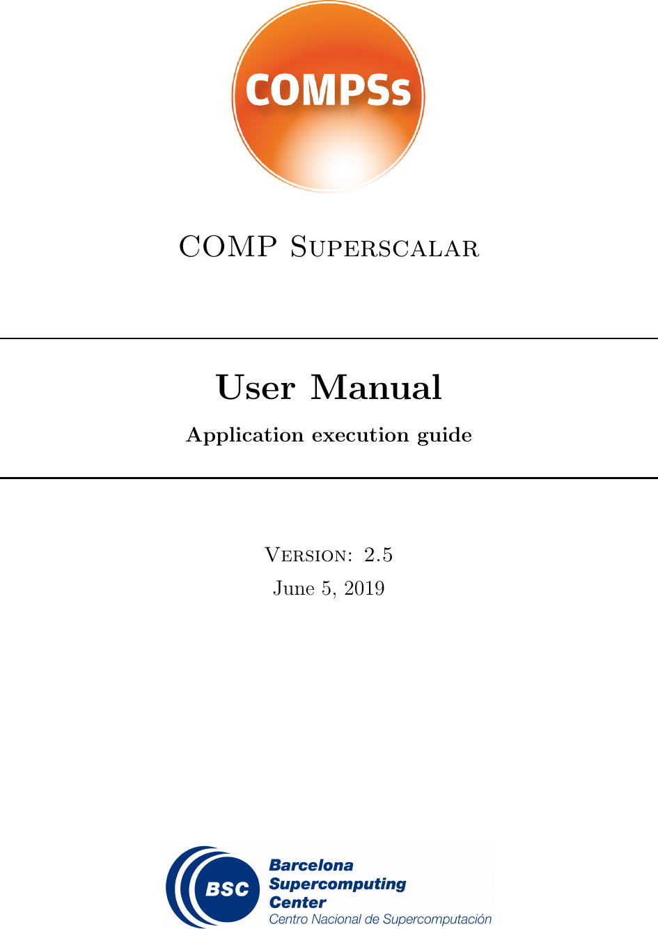 COMPSs User Manual App Exec
