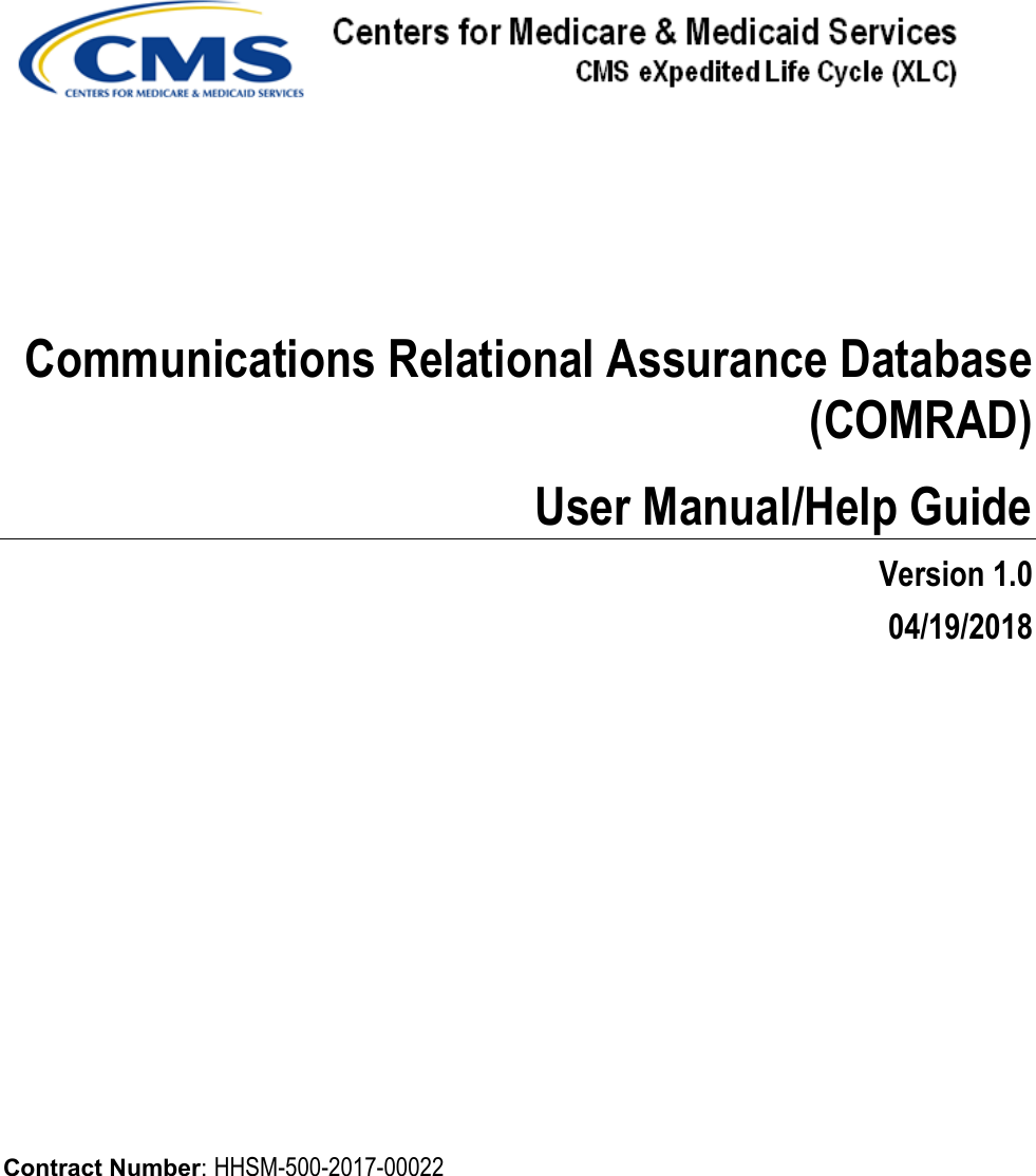 User Manual COMRAD Help Guide 061118