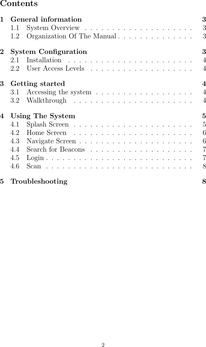 COS 301 User Manual Indoor Mall Navigation