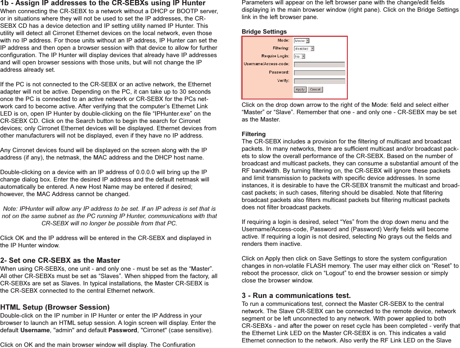 Ad_cr_seh CR SEBx Ethernet Radio Modem Quick Start Guide QSG