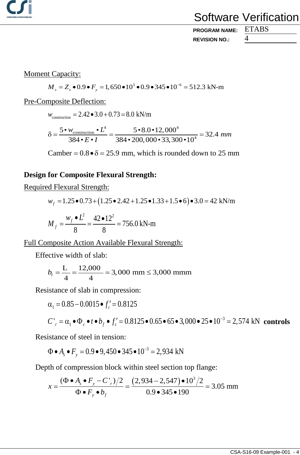 Contents CSA S16 09 Example 001