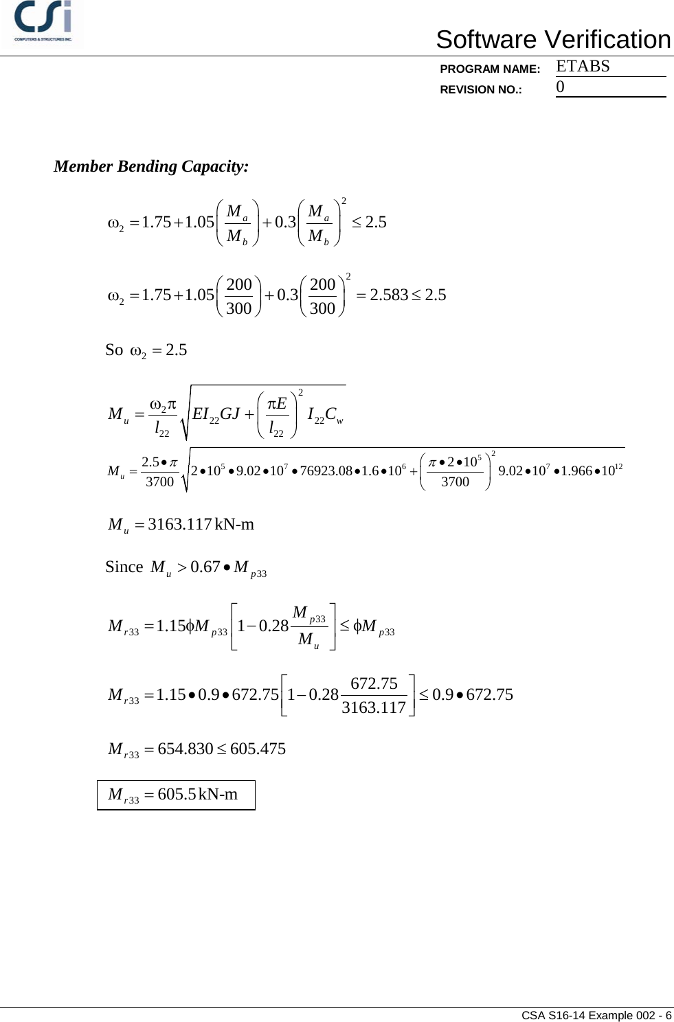 Contents CSA S16 14 Example 002