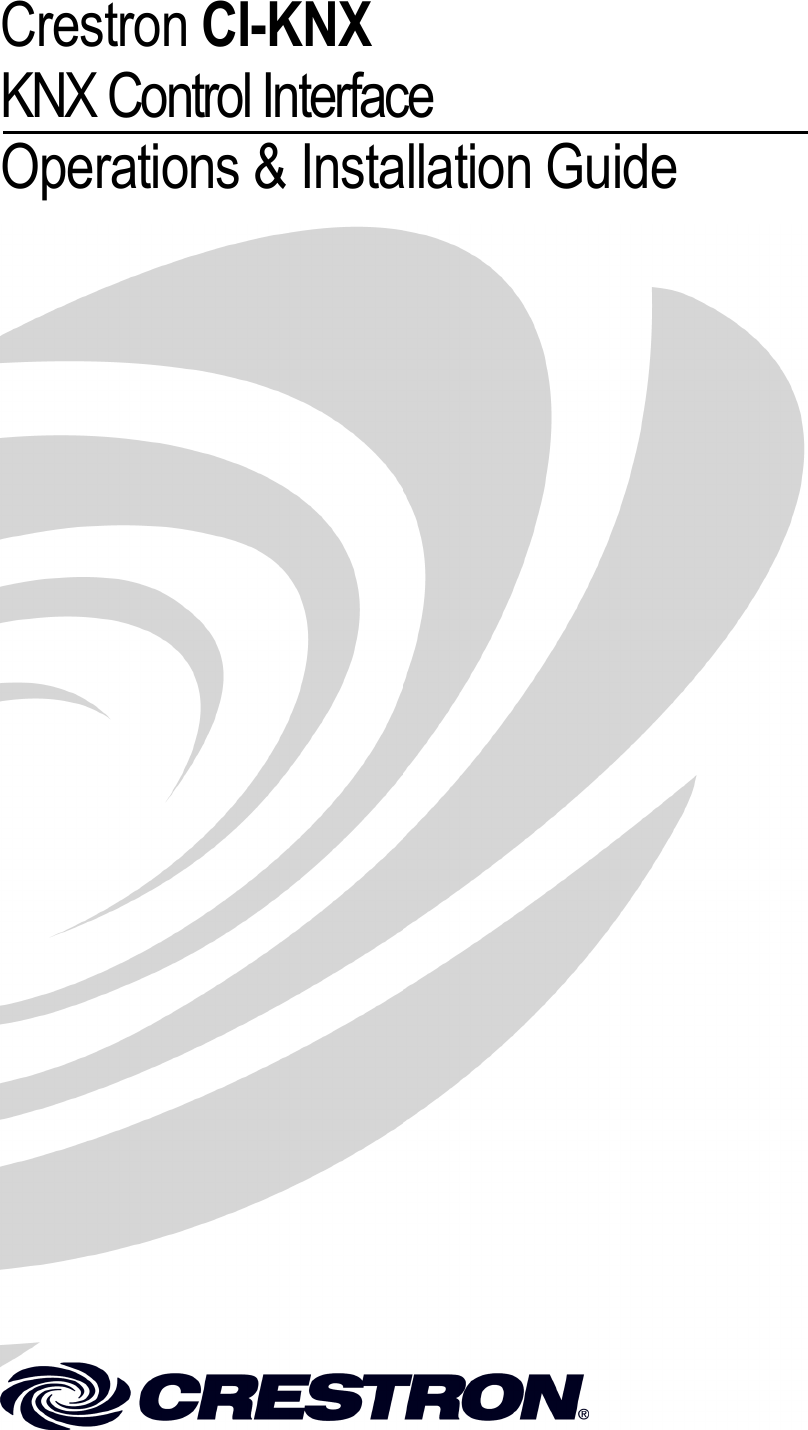 Full Page Crestron CI KNX Manual
