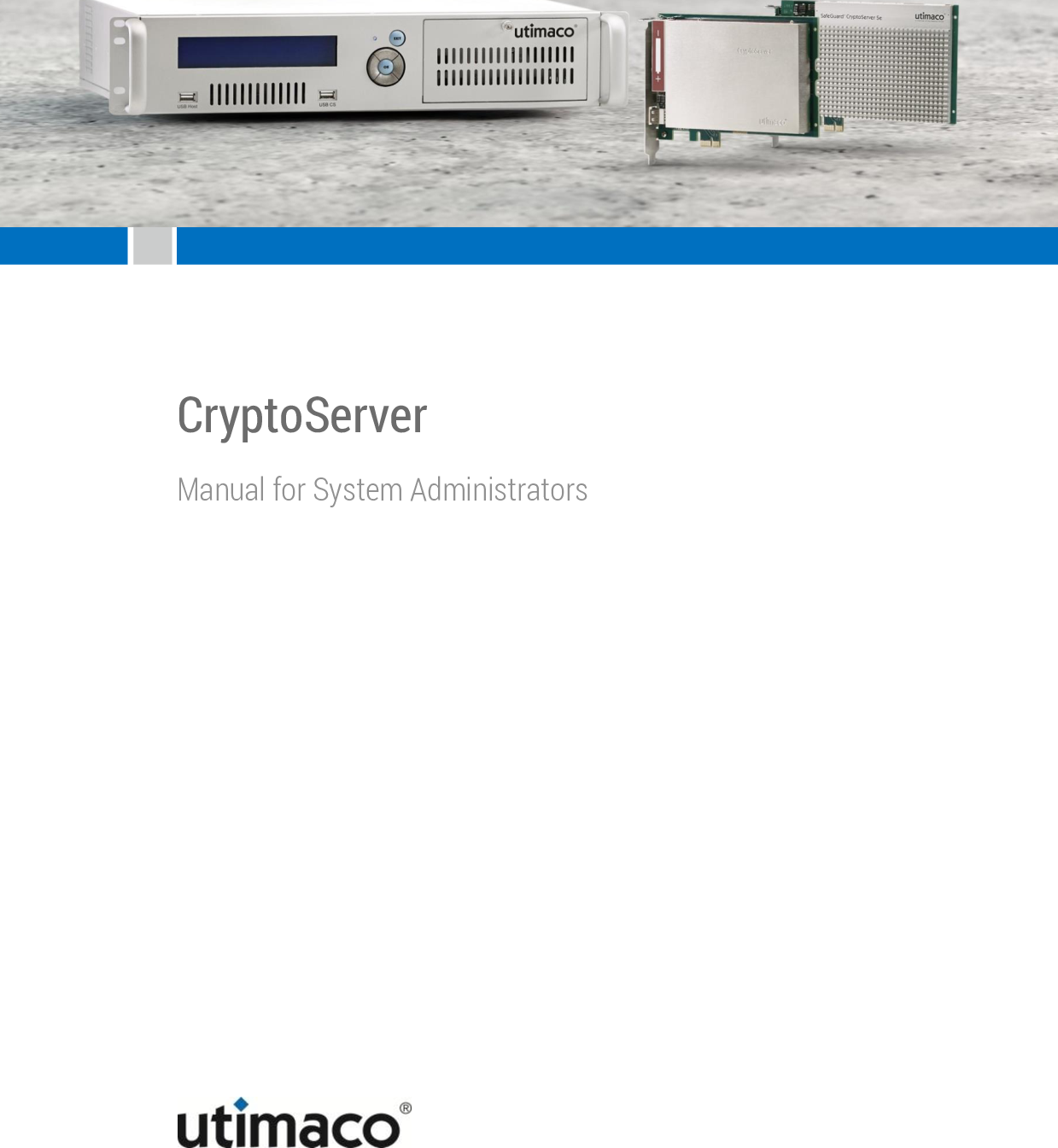 CryptoServer Manual For System Administrators Crypto Server ...