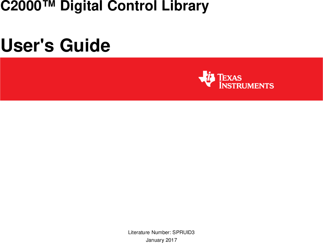 C2000 Digital Control Library DCL User's Guide