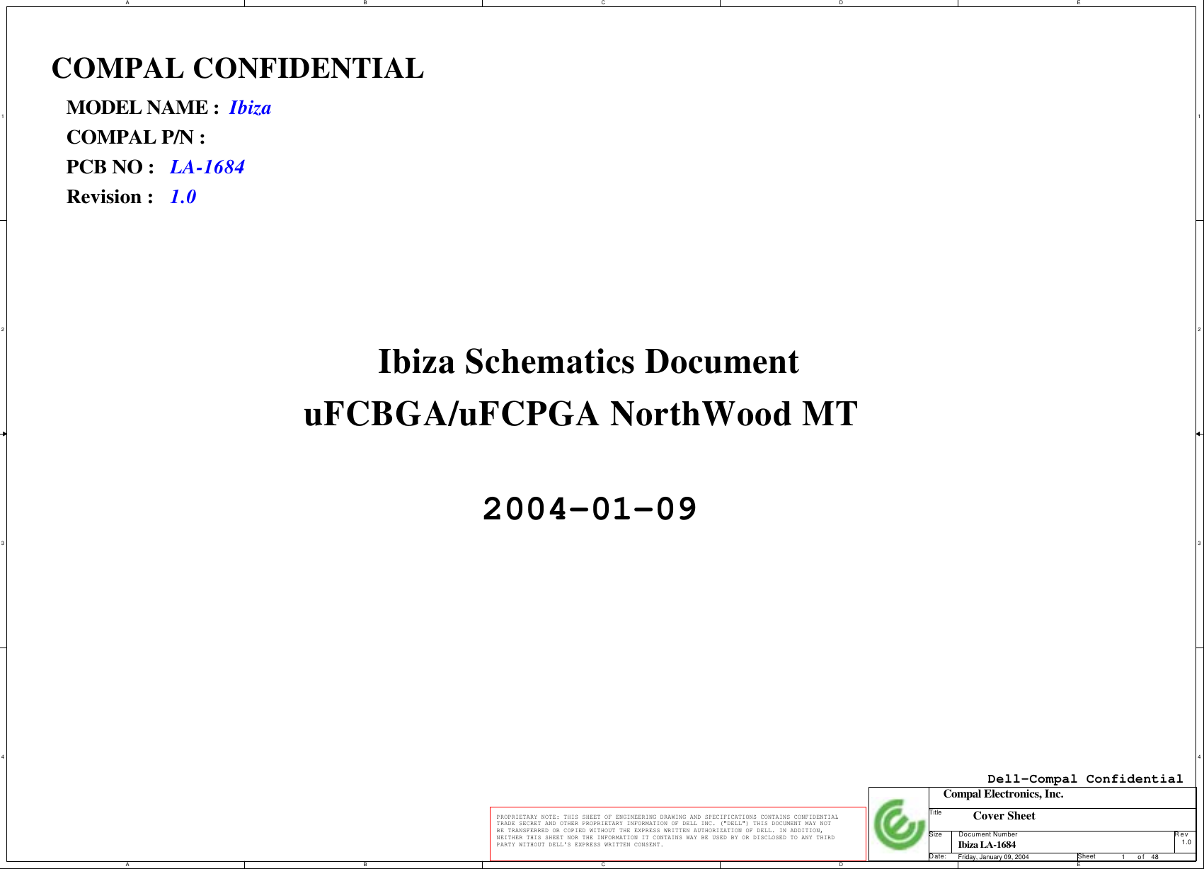 Dell Inpiron 1150 COMPAL LA 1684