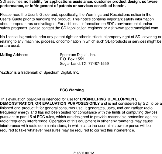 ASSY514586_0001_eZdsp_C5535_Quick_Start_Guide_3g EZDSP5535 Quick Start Guide