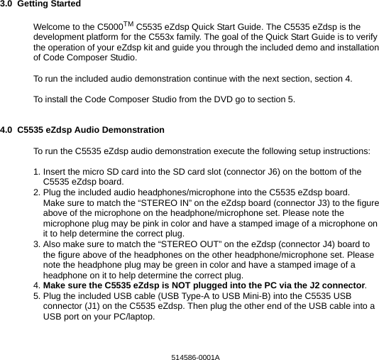 ASSY514586_0001_eZdsp_C5535_Quick_Start_Guide_3g EZDSP5535 Quick Start Guide