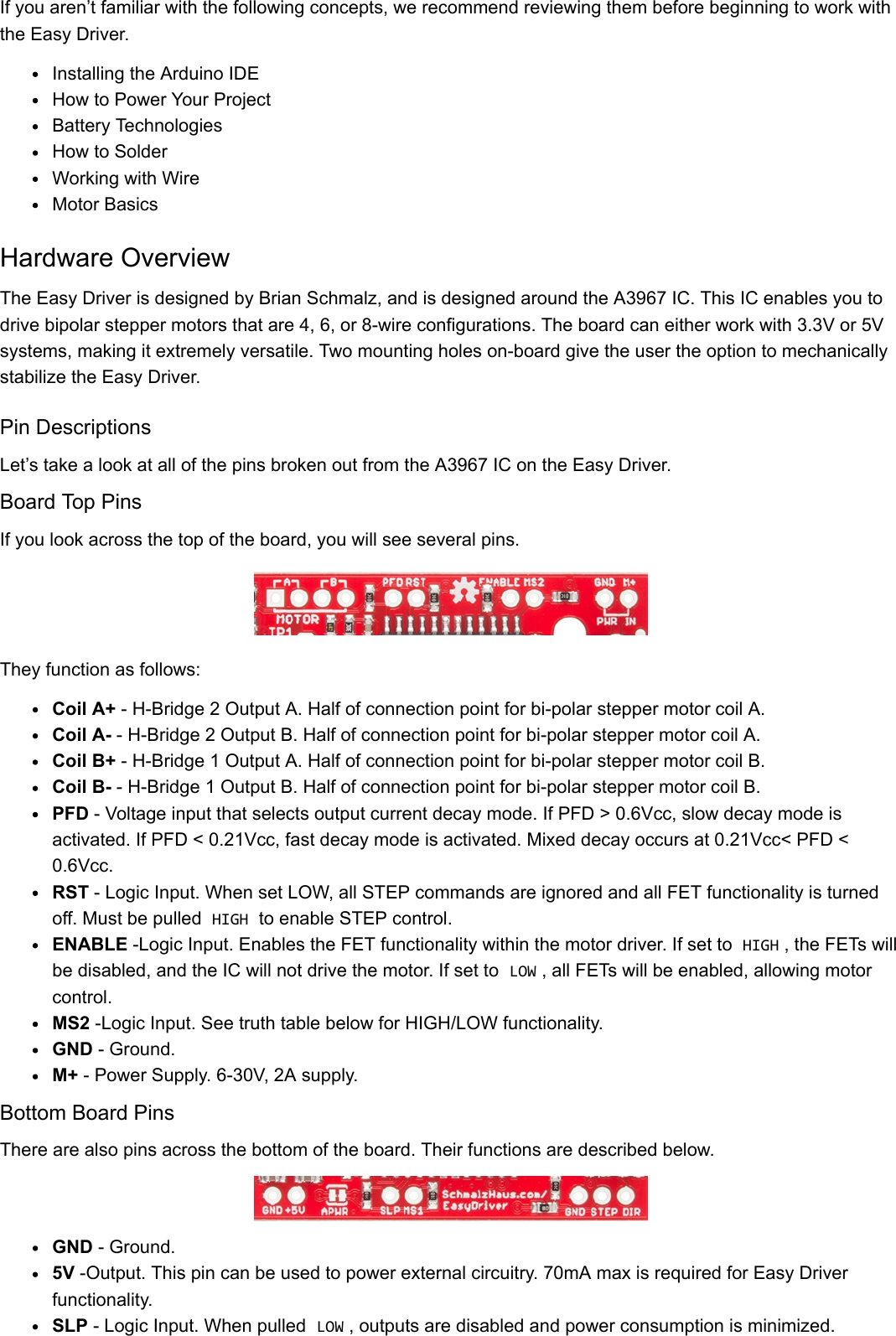 Easy Driver Hook up Guide Learn.sparkfun.com