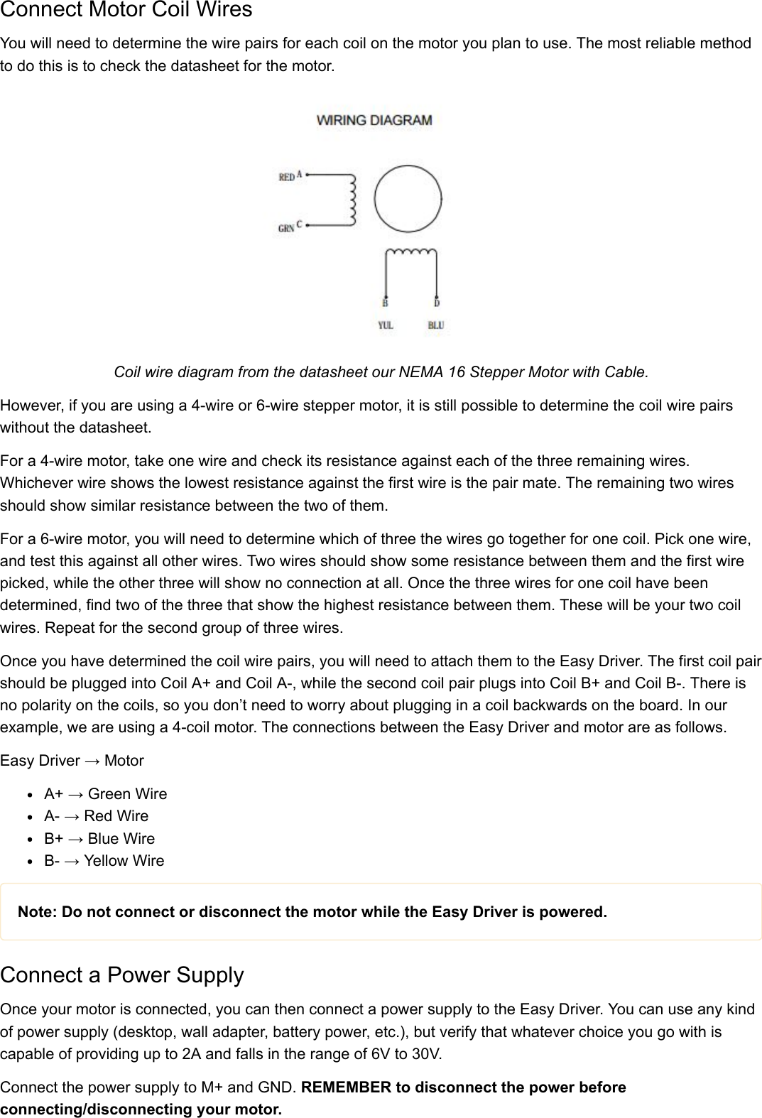 Easy Driver Hook up Guide Learn.sparkfun.com