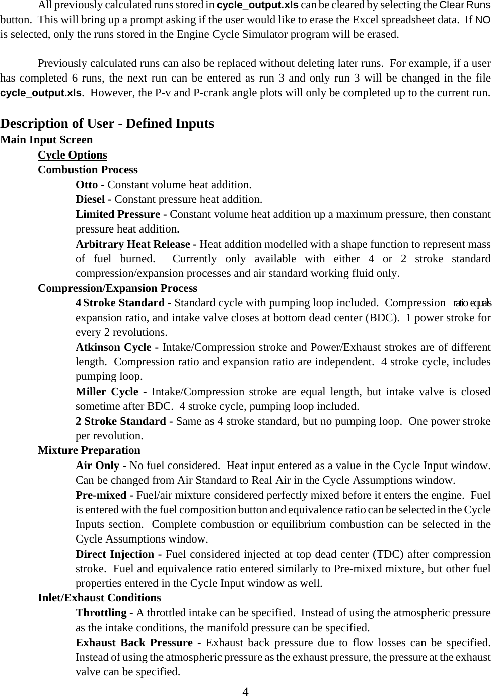 D:\WPDOC\WPCURR\WP541\Engine_Sim\Engine Cycle Simulator User's Guide.wpd Engine Sim Guide