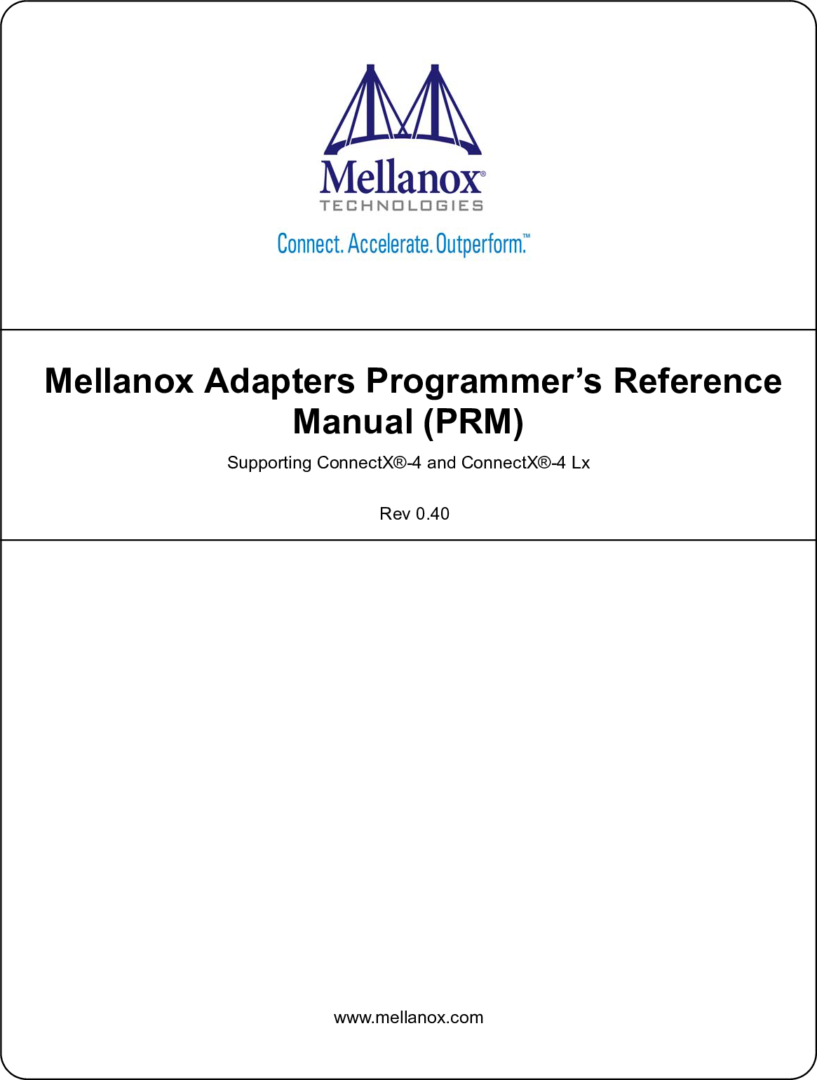 Mellanox Adapters Programmer's Reference Manual (PRM) Ethernet Programming