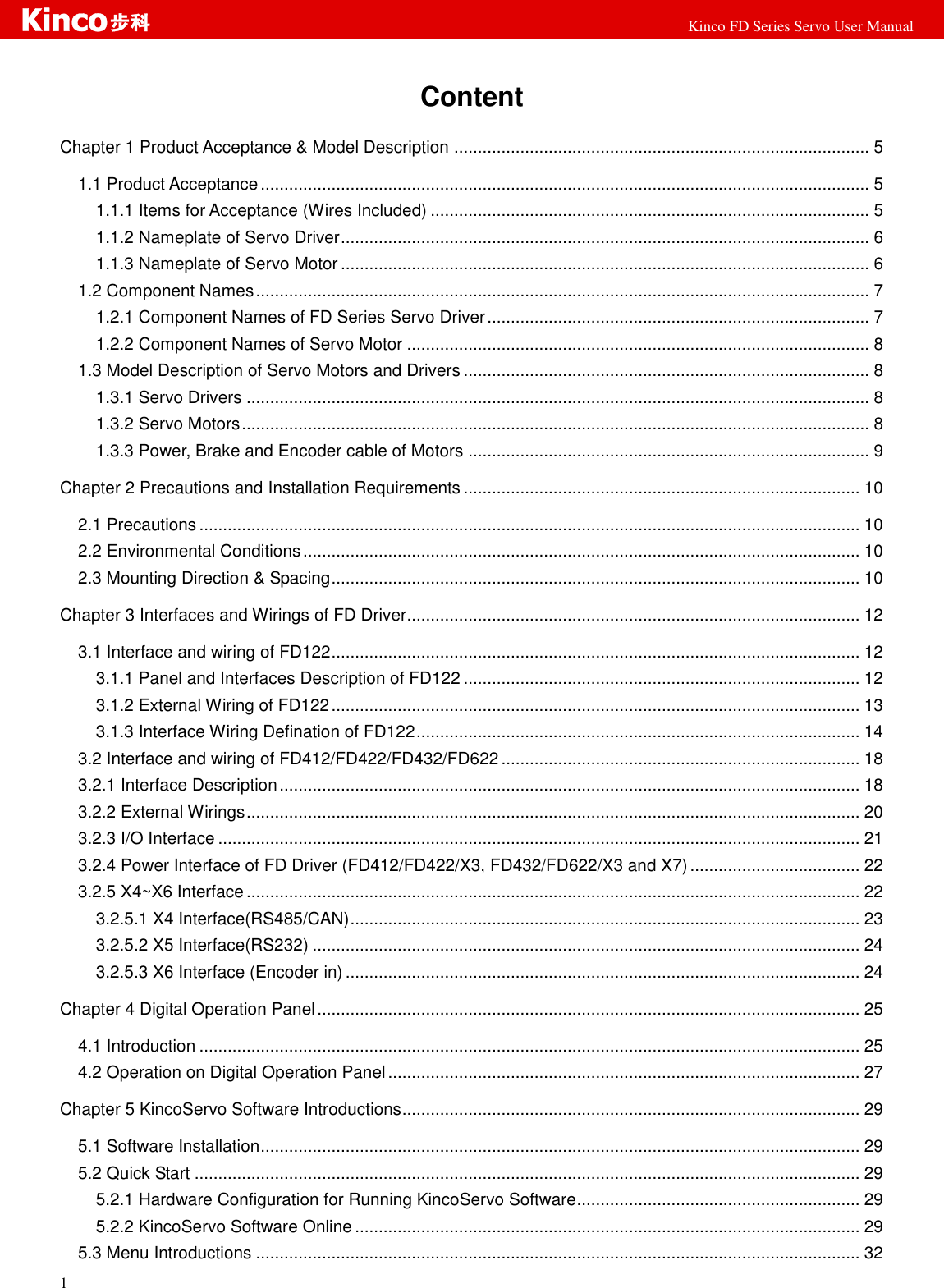第一章 FD Servo_User_Manual Servo User Manual