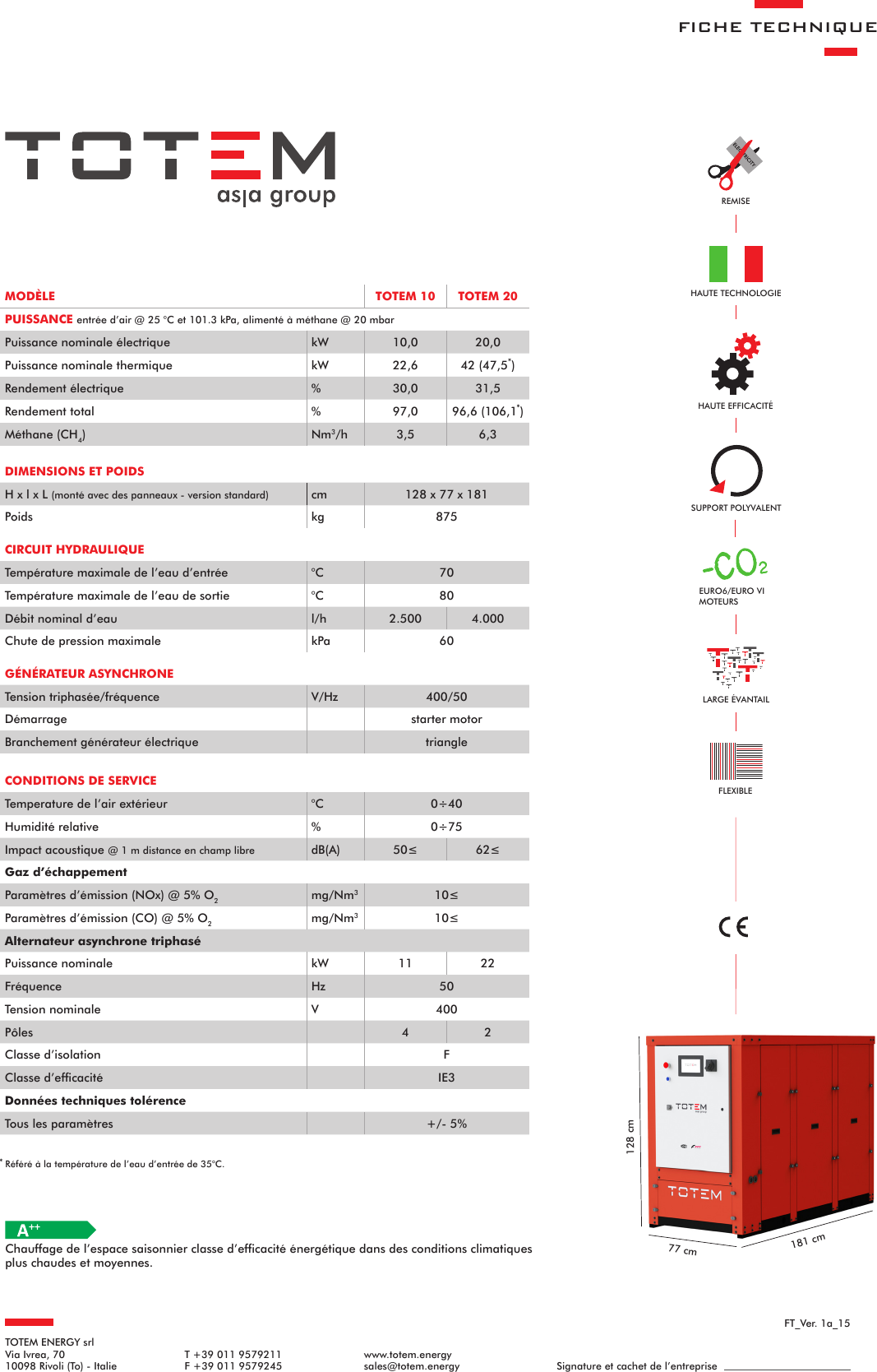 Fiche Technique_TOTEM_FT_Ver_1a_15 Technique TOTEM FT Ver 1a 15