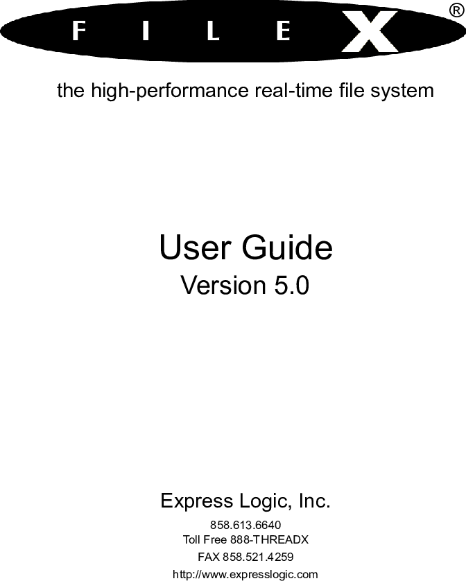 FileX User Guide File X
