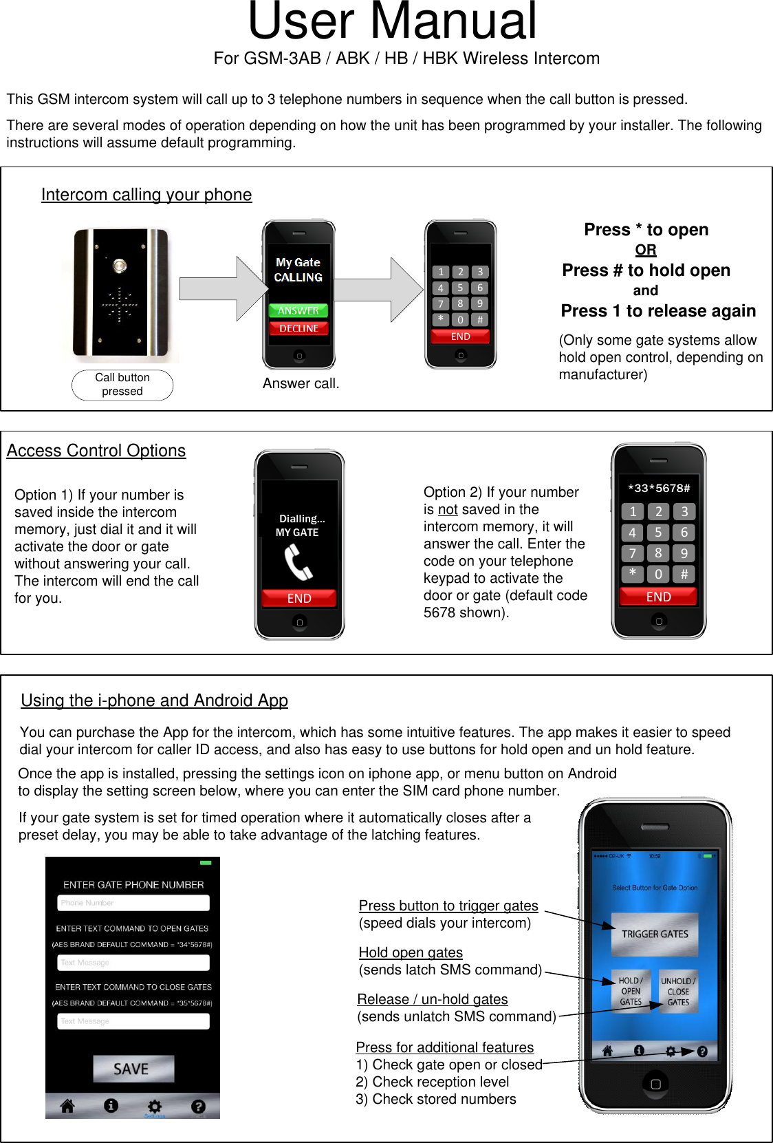 GSM 3AB HB 1200 Keypad Manual SMS V3.5