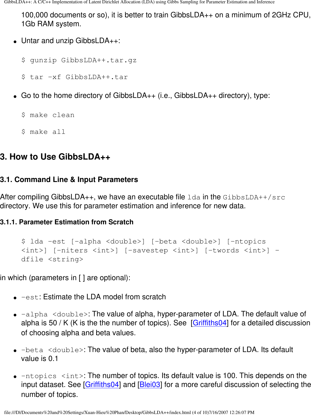 GibbsLDA++: A C/C++ Implementation Of Latent Dirichlet Allocation (LDA) Using Gibbs Sampling For ...