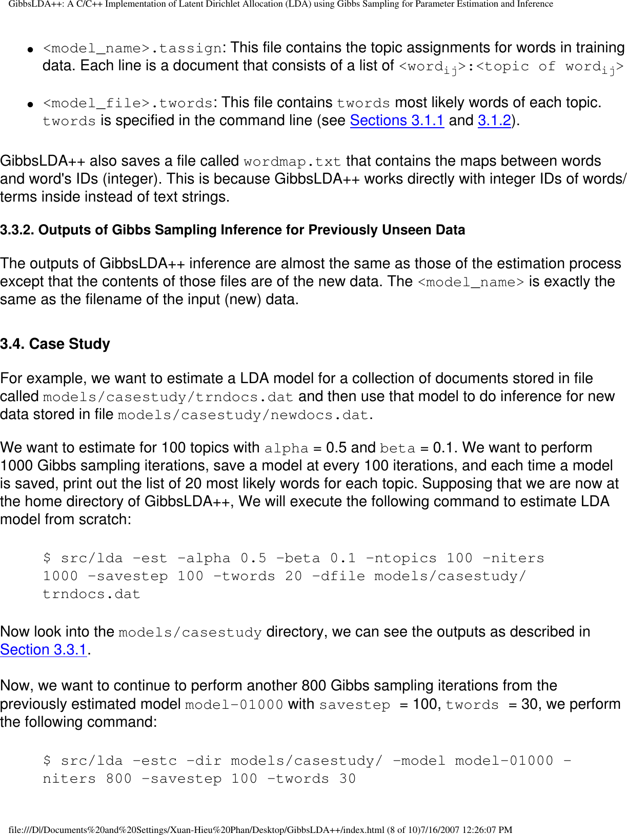 GibbsLDA++: A C/C++ Implementation Of Latent Dirichlet Allocation (LDA) Using Gibbs Sampling For ...