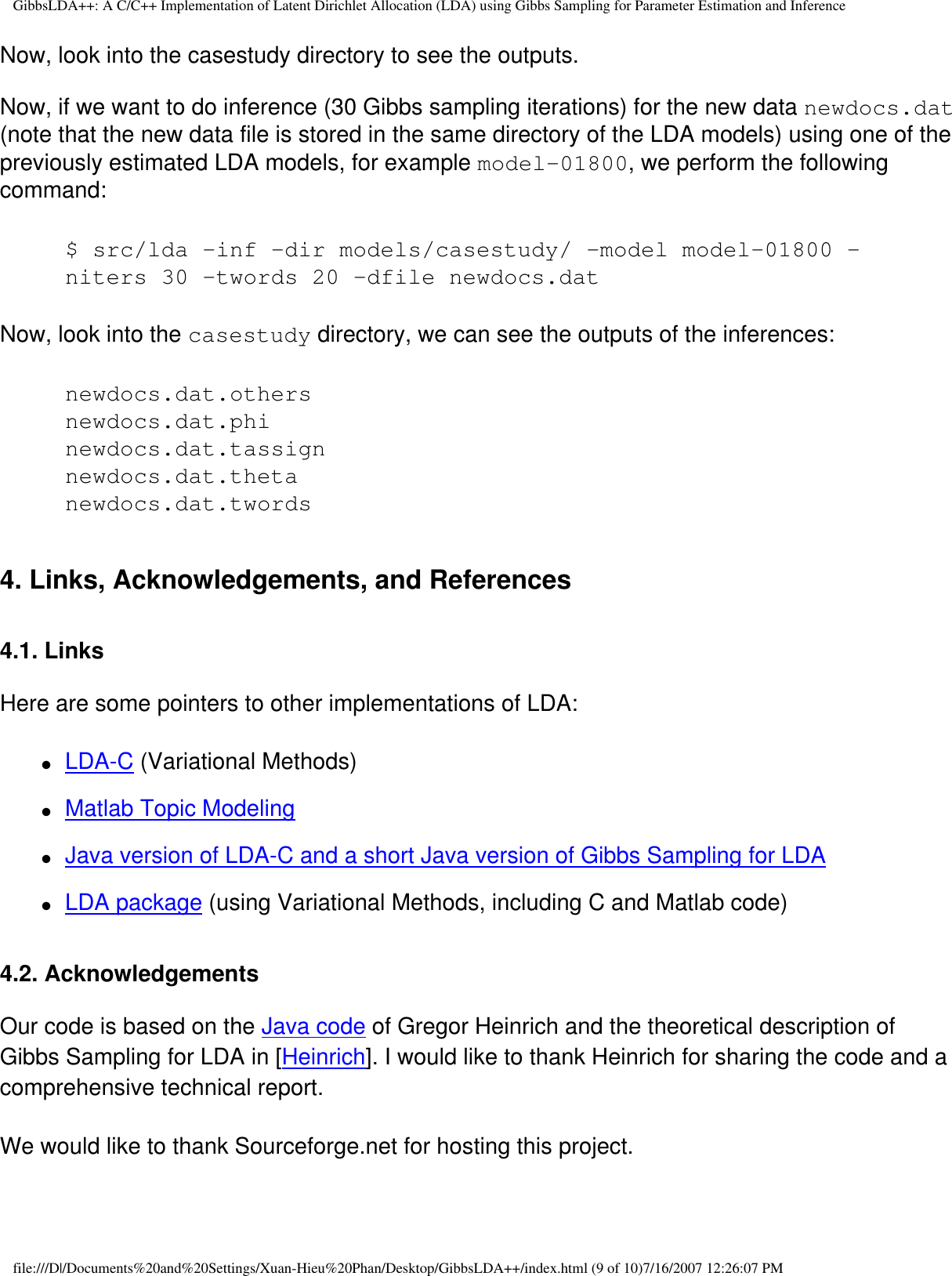 GibbsLDA++: A C/C++ Implementation Of Latent Dirichlet Allocation (LDA) Using Gibbs Sampling For ...
