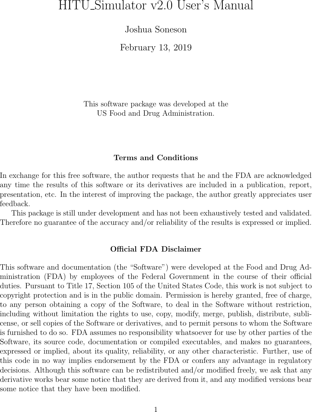 HITU Simulator V2 Manual