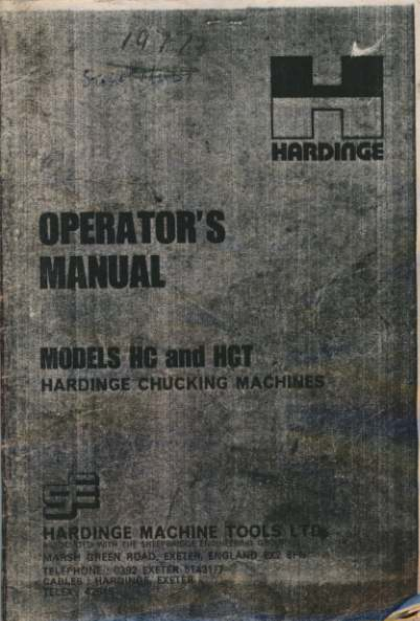 Hardinge HC HCT Chucker Manual