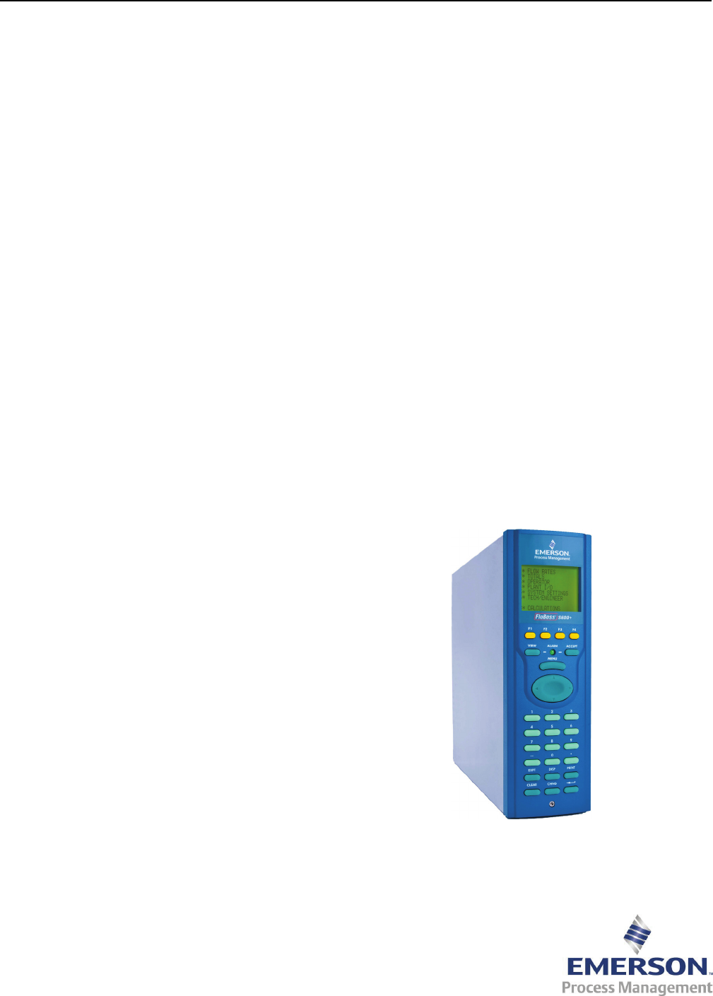 FloBoss S600+ Flow Computer Hoja de Datos Computador Flujo Flo Boss S600