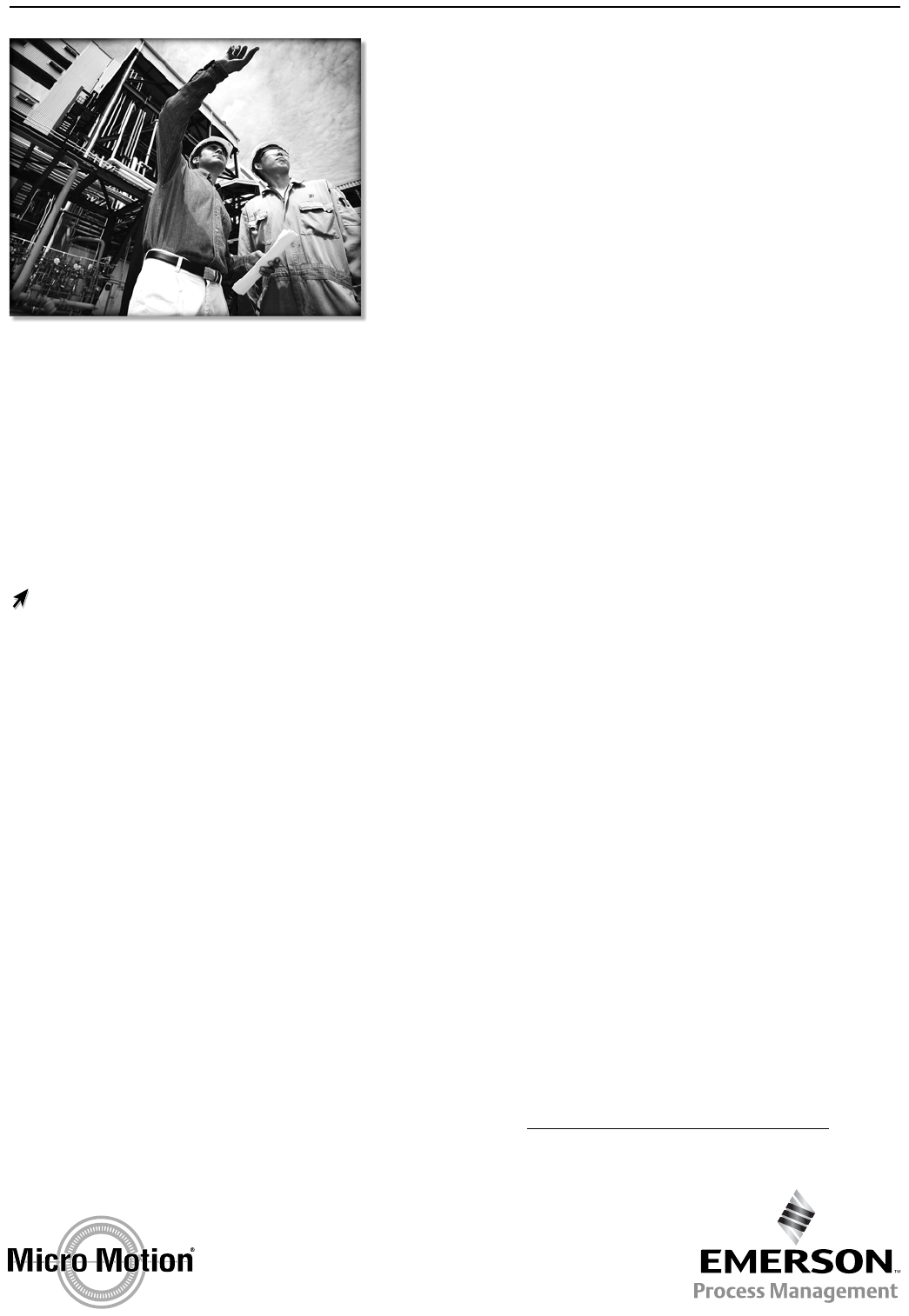 Transmisores O 2400S De Micro Motion® Con Tecnología MVD™ Hoja Datos Motion