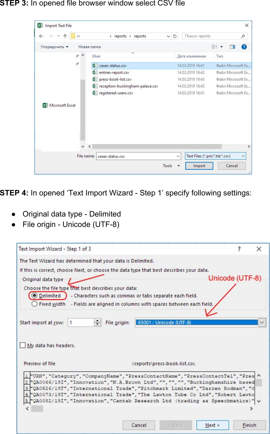 IMPORT CSV INTO MS EXCEL GUIDE