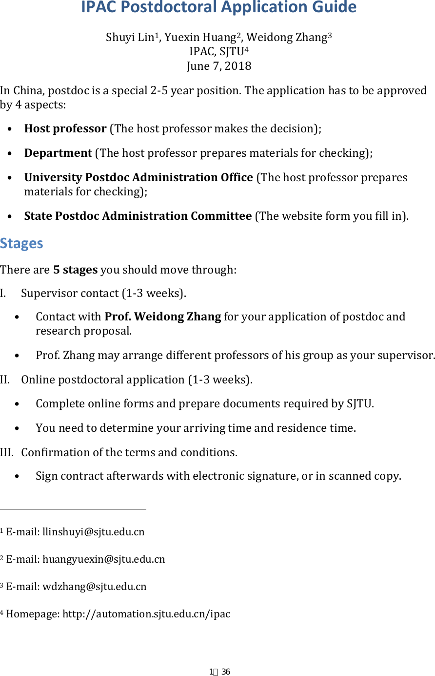 IPAC Postdoc Application Guide
