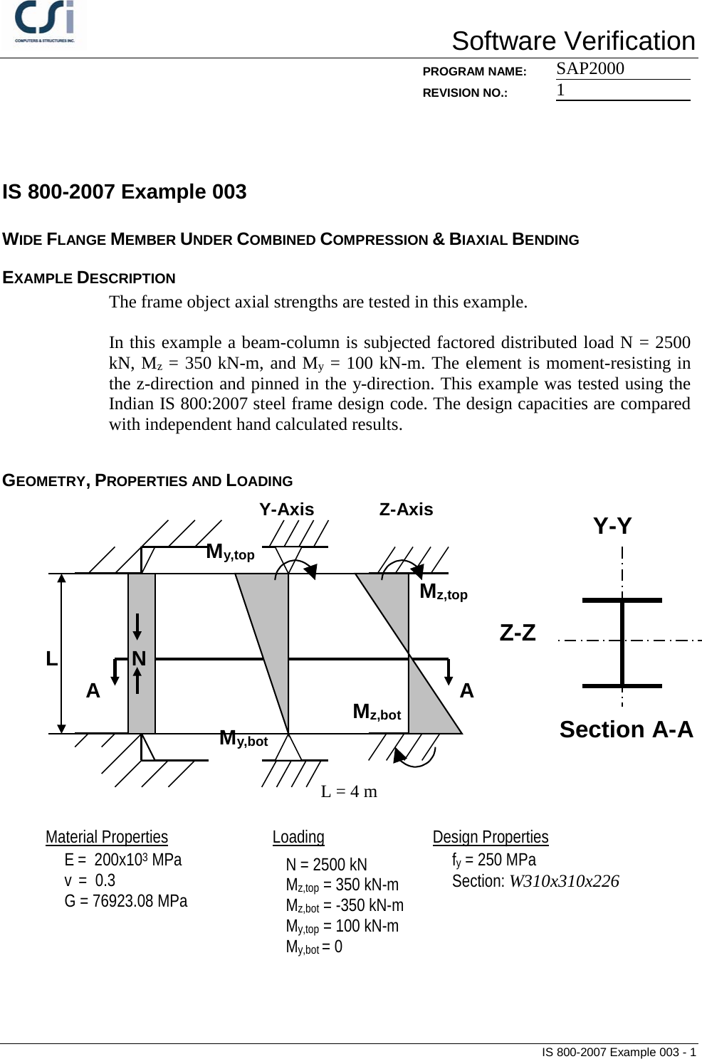 Contents IS 800 2007 Example 003