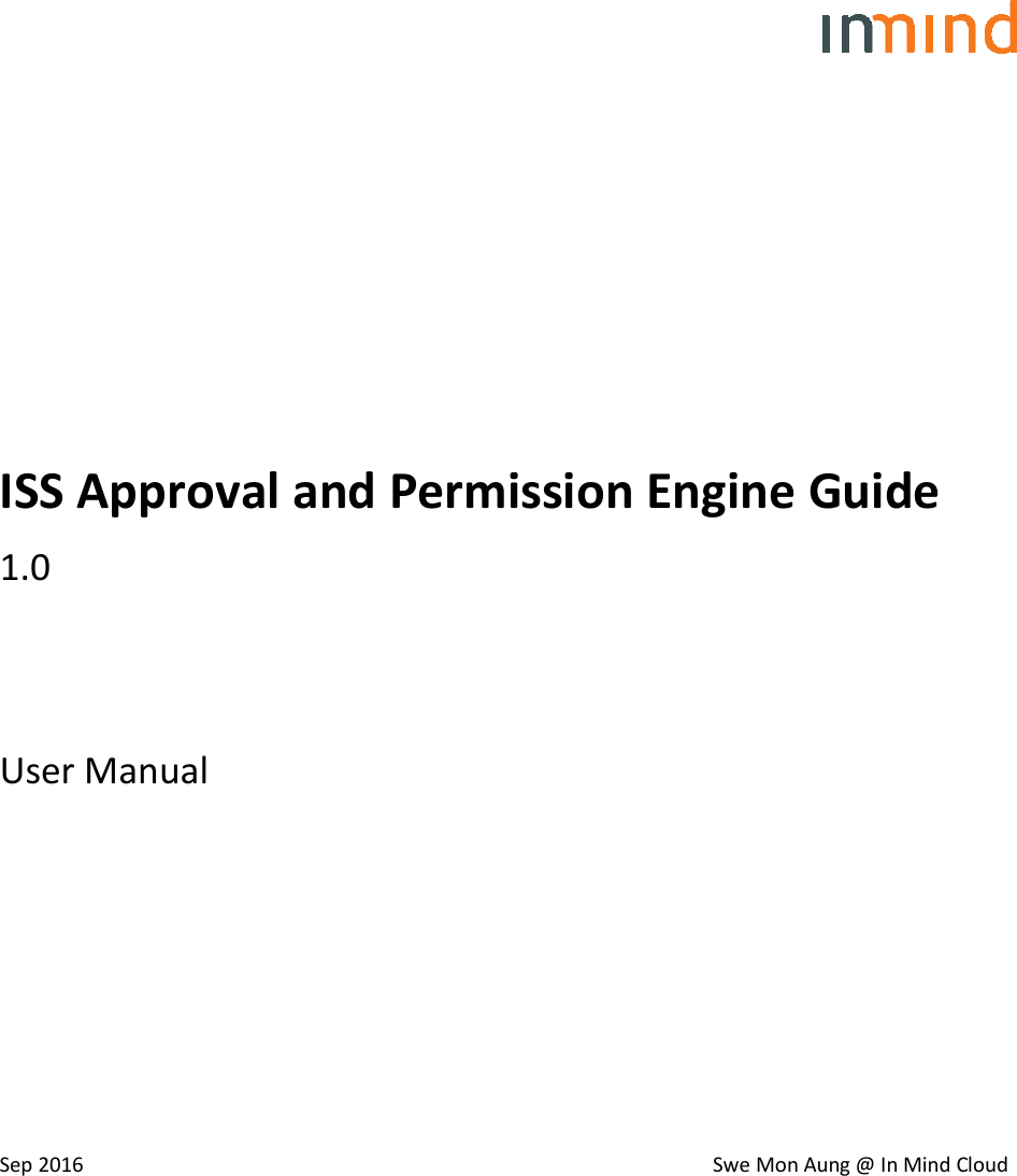 ISS Approval And Permission Engine User Guide V1.0 V1