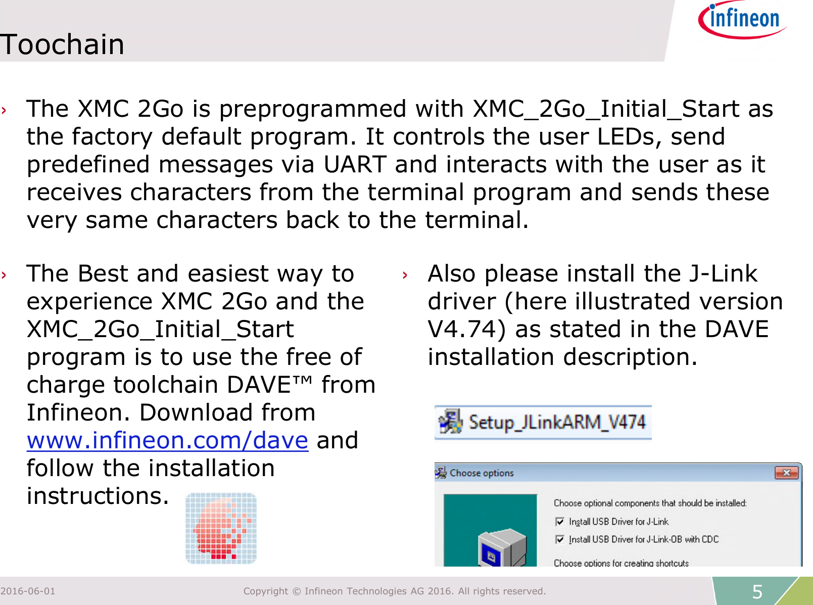 Microsoft XMC 2Go Initial Start up Guide V1.2x Infineon XMC2Go GS v01 02 EN