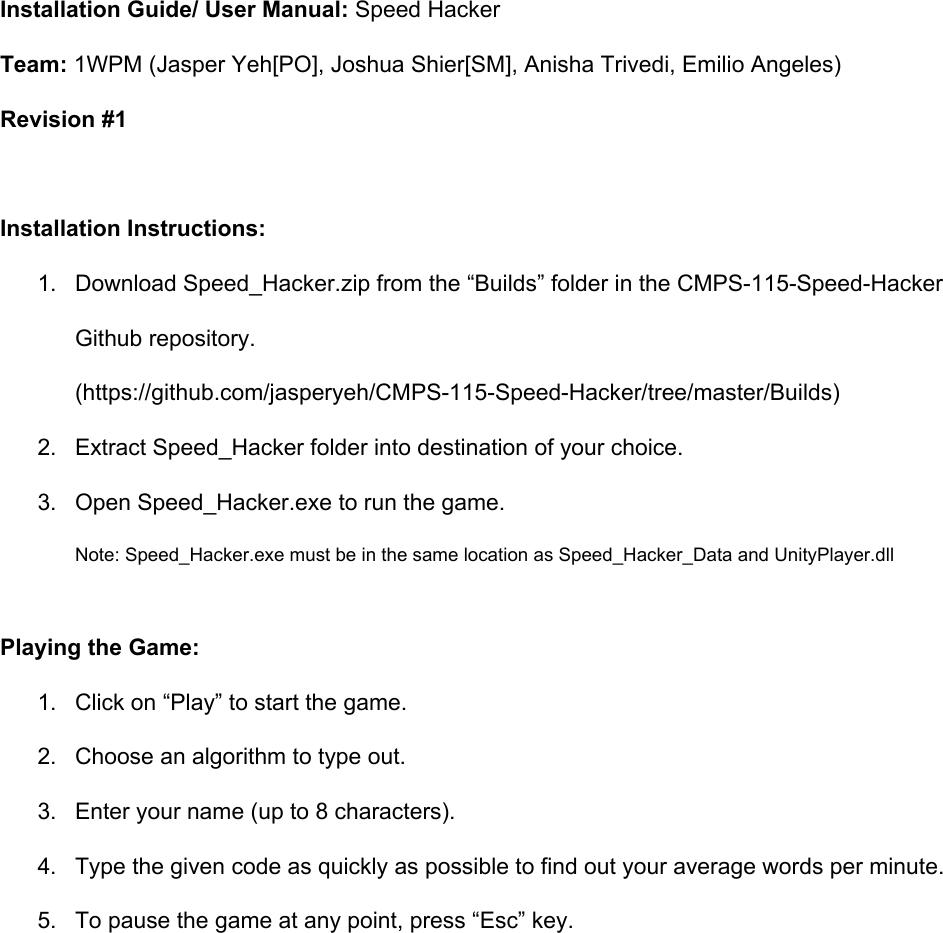 Installation Guide And User Manual