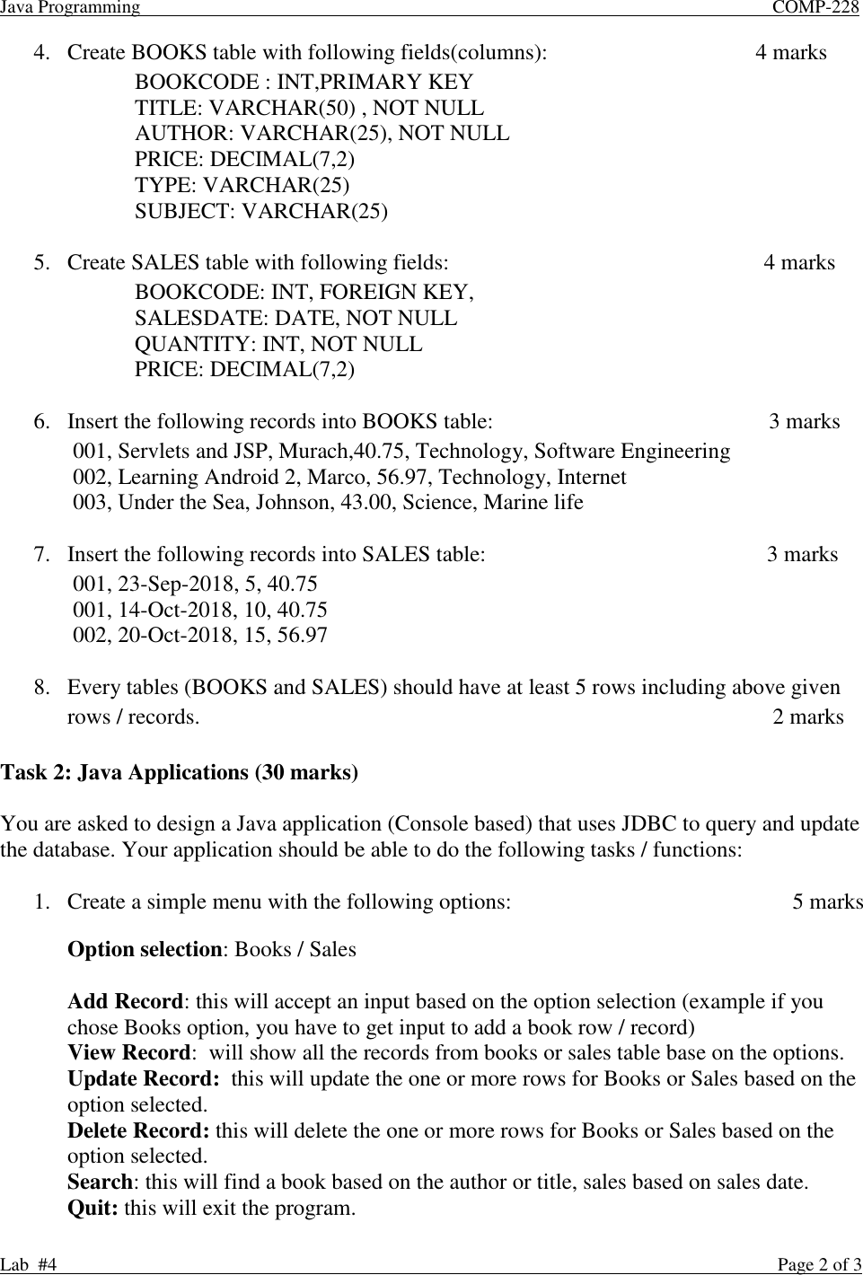 LAB #2 –Java Methods Instructions