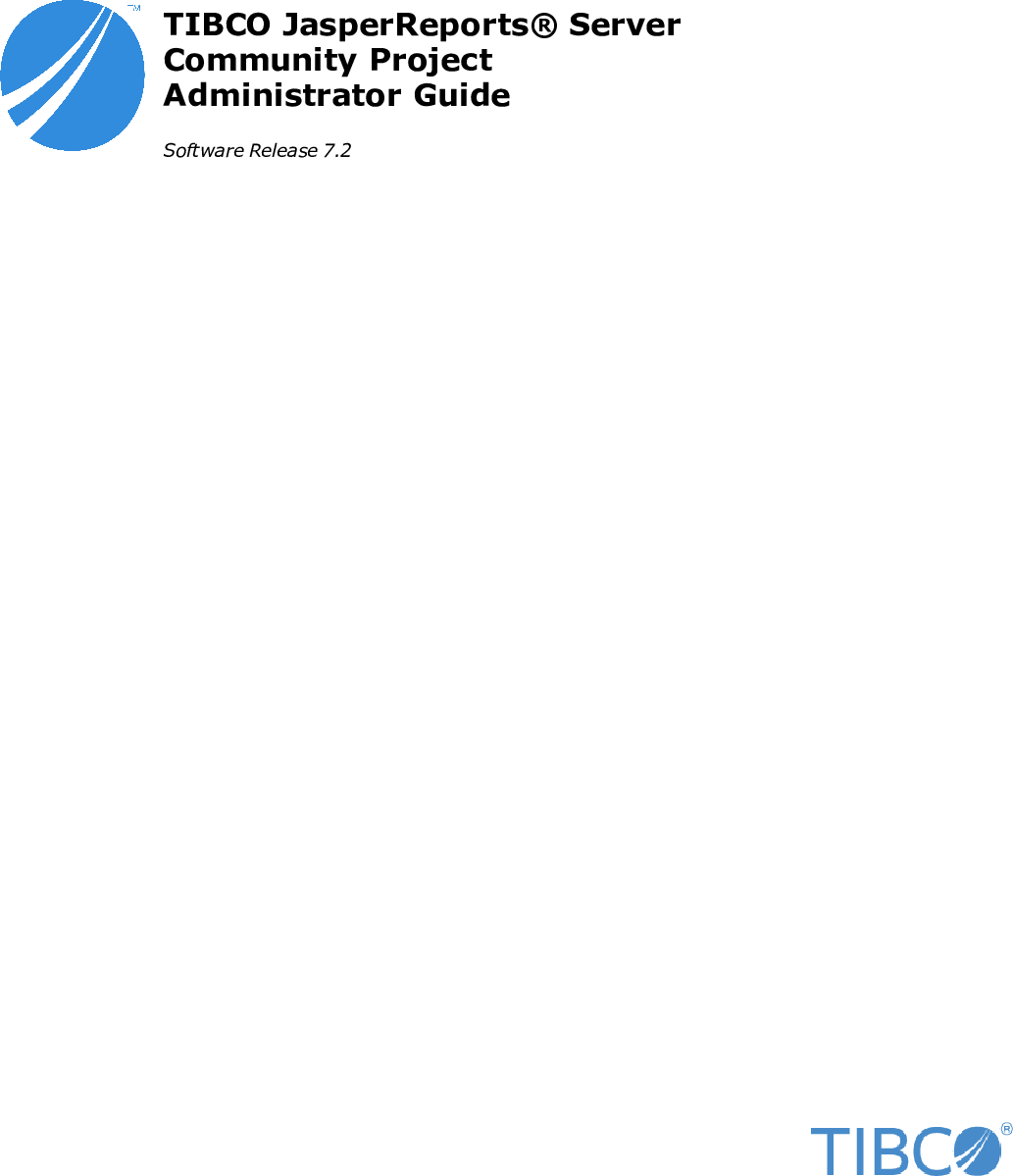 Jasperreports Server Community Project Administrator Guide Jasper