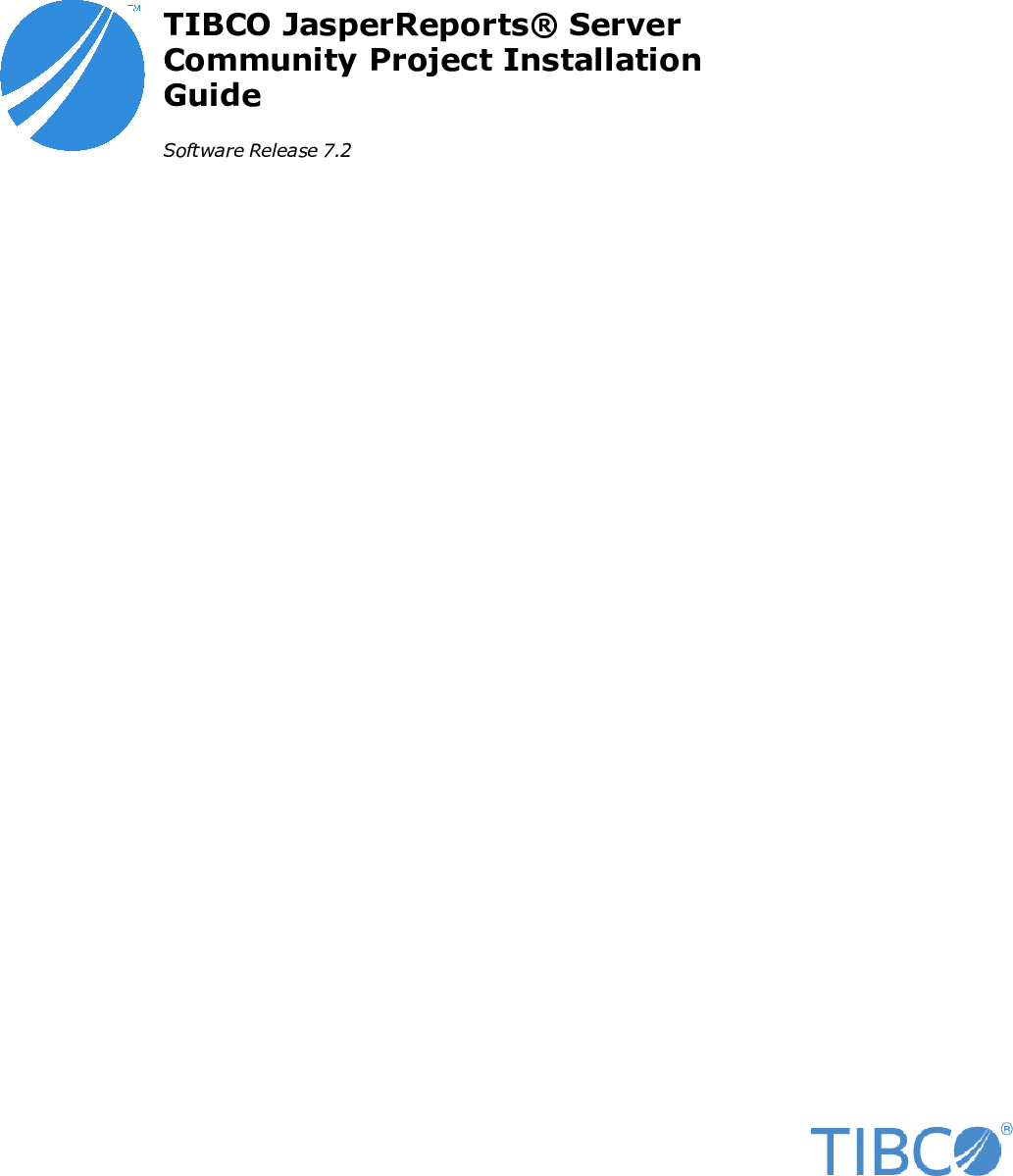Tibco Jasperreports Server Community Project Installation Guide Jasper
