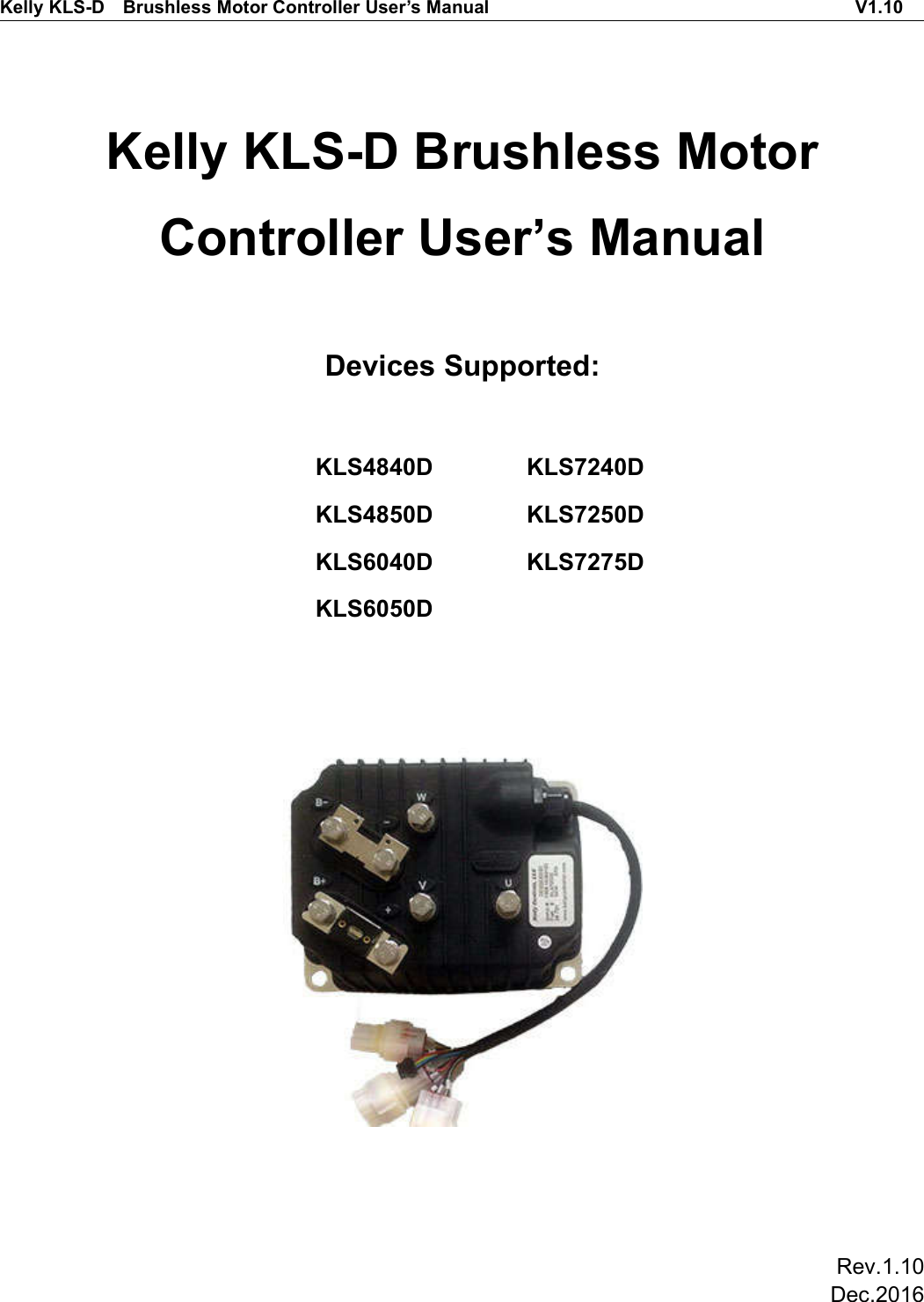 Kelly KLS DUser Manual V1.10