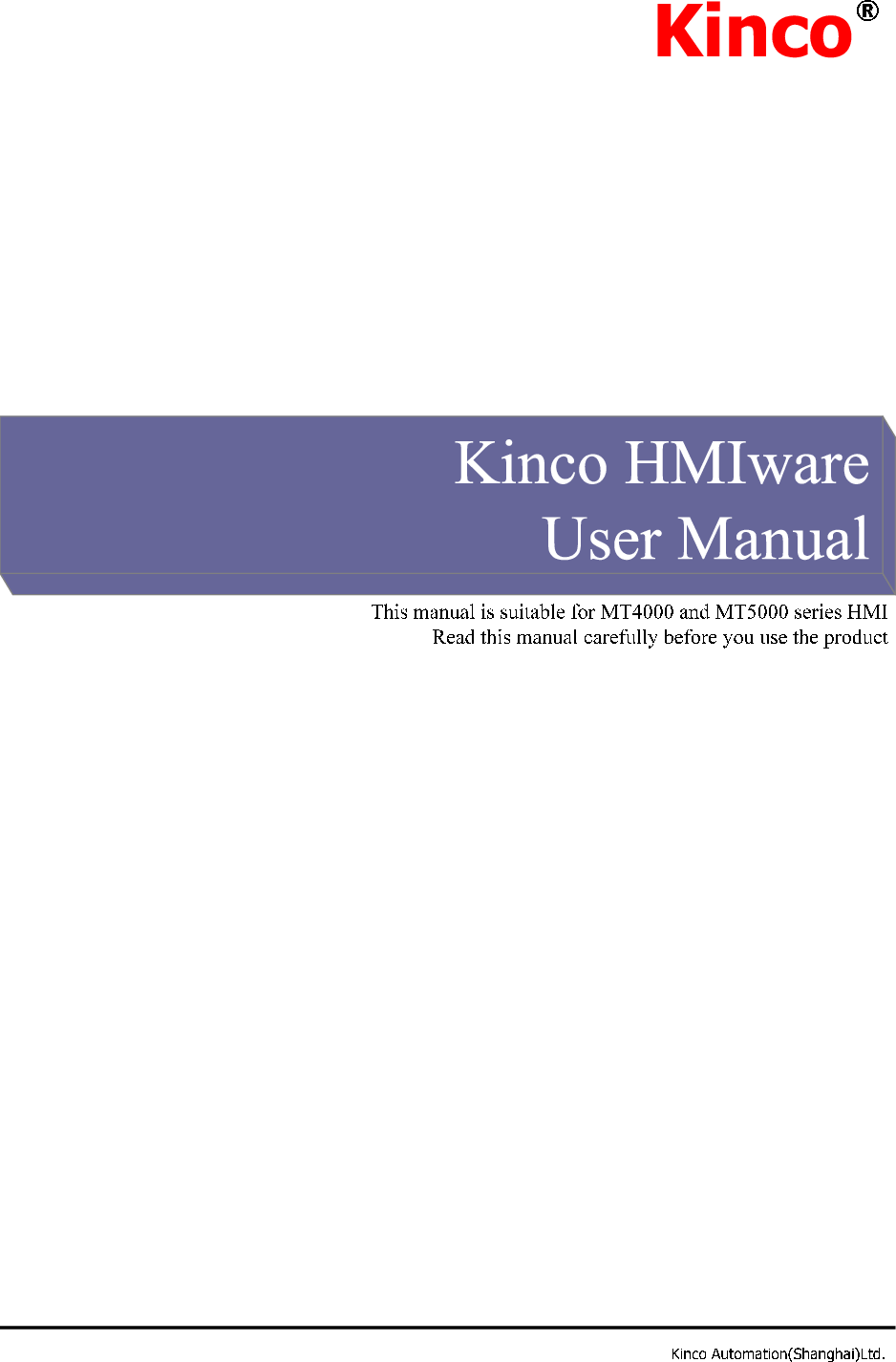 Kinco HMIware User Manual