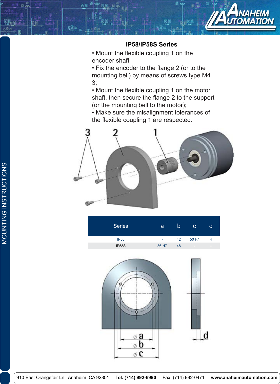 L011520 IP58 58S CKP58 Spec Sheet