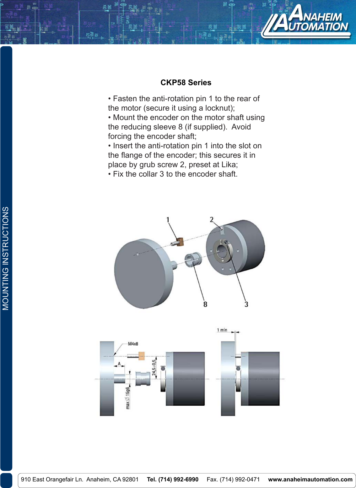 L011520 IP58 58S CKP58 Spec Sheet