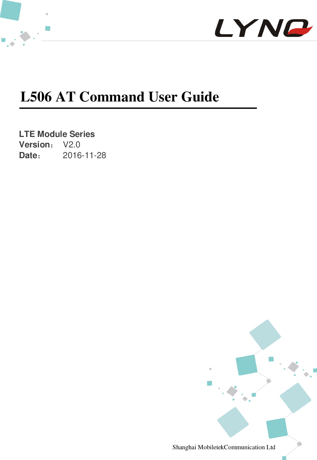 AT Command User Guide(R152x) L506 Guide V2.0