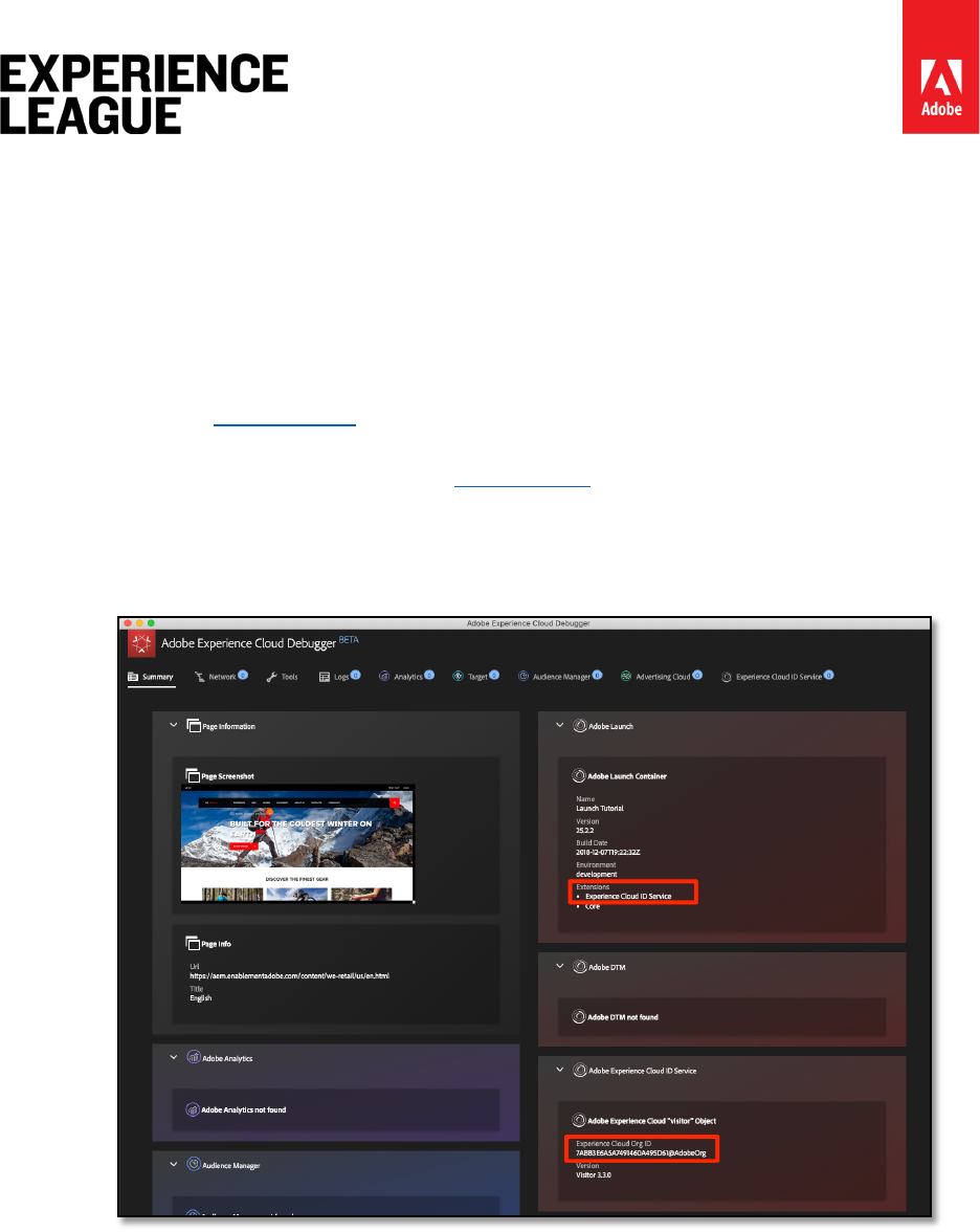 adobe analytics experience cloud debugger