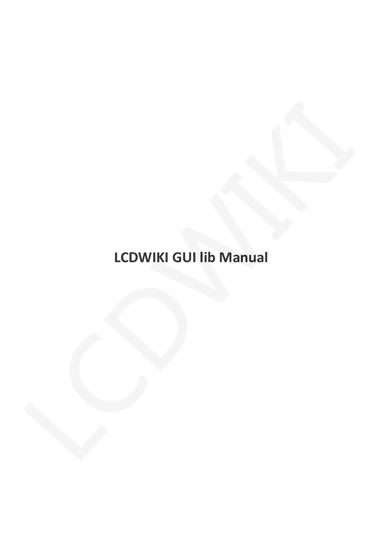 LCDWIKI GUI Lib Manual