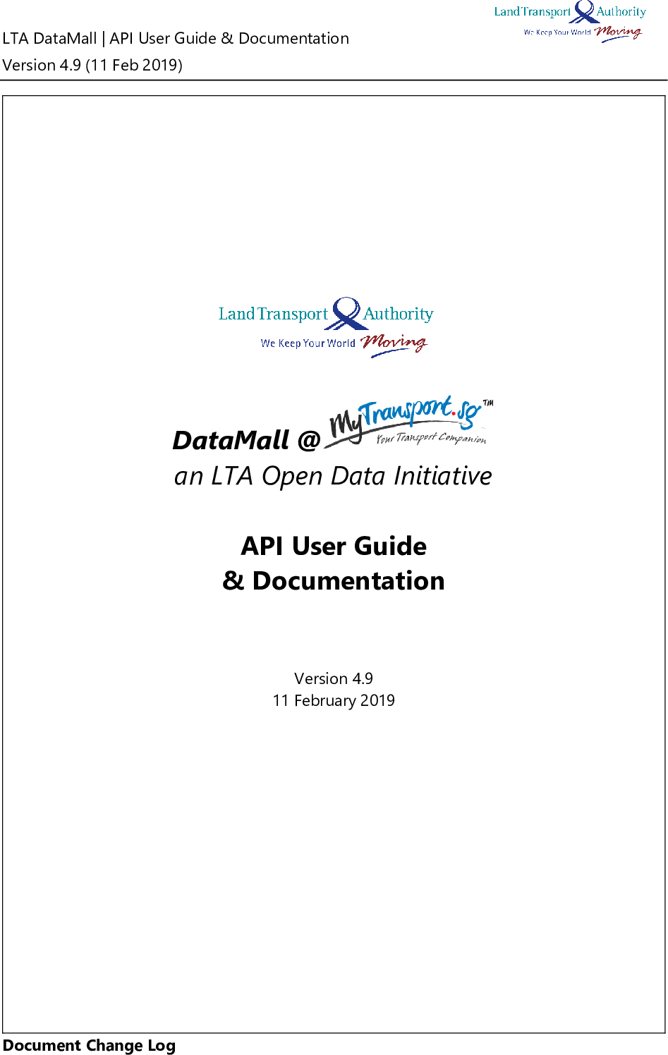 LTA Data Mall API User Guide