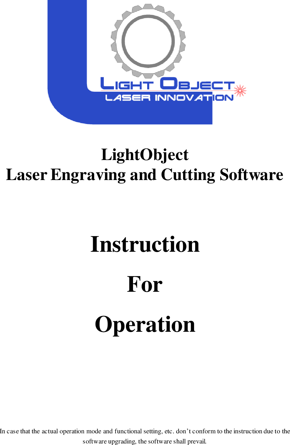 LightObject LaserSoft Manual Laser Soft